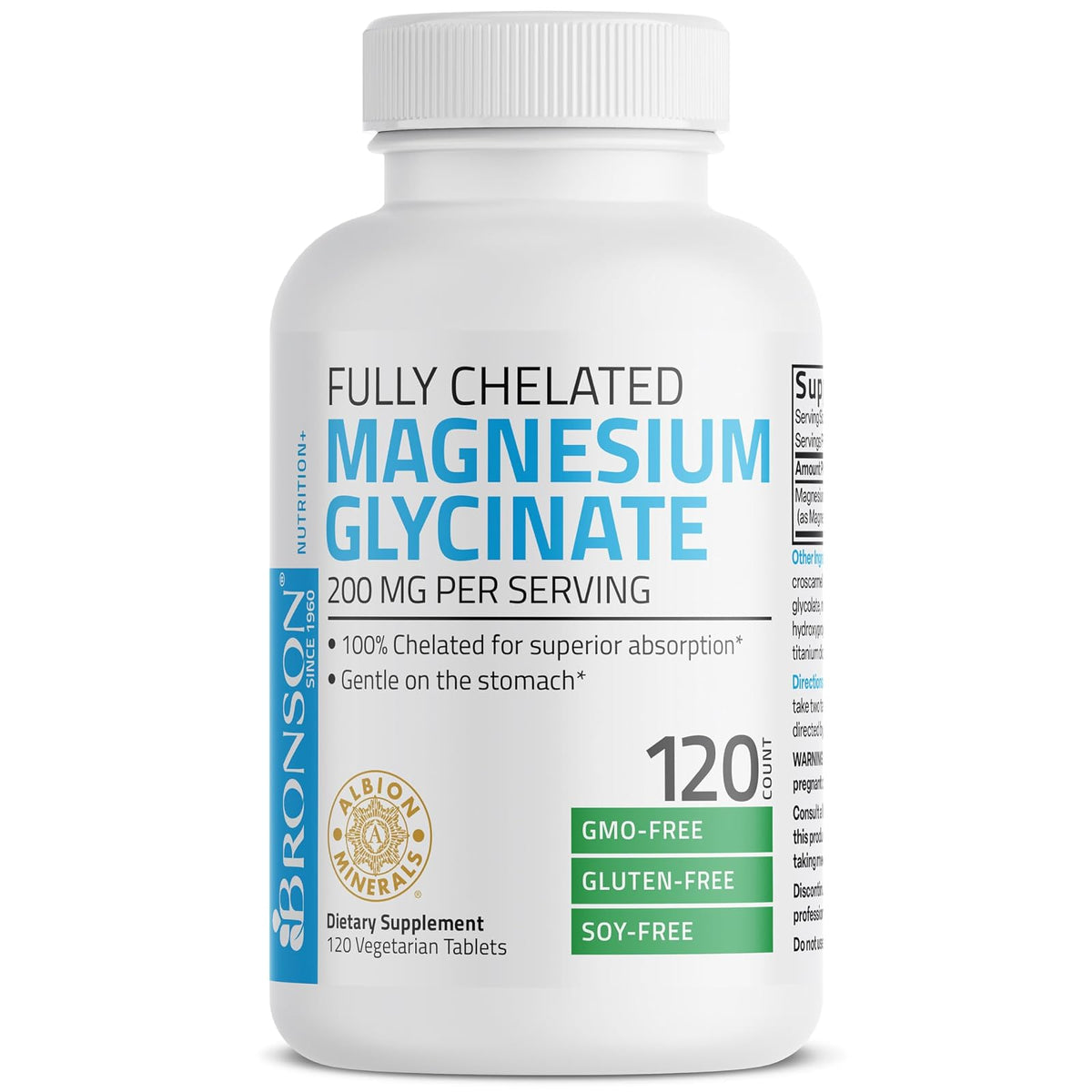 Bronson Magnesium Glycinate vegetarian tablets