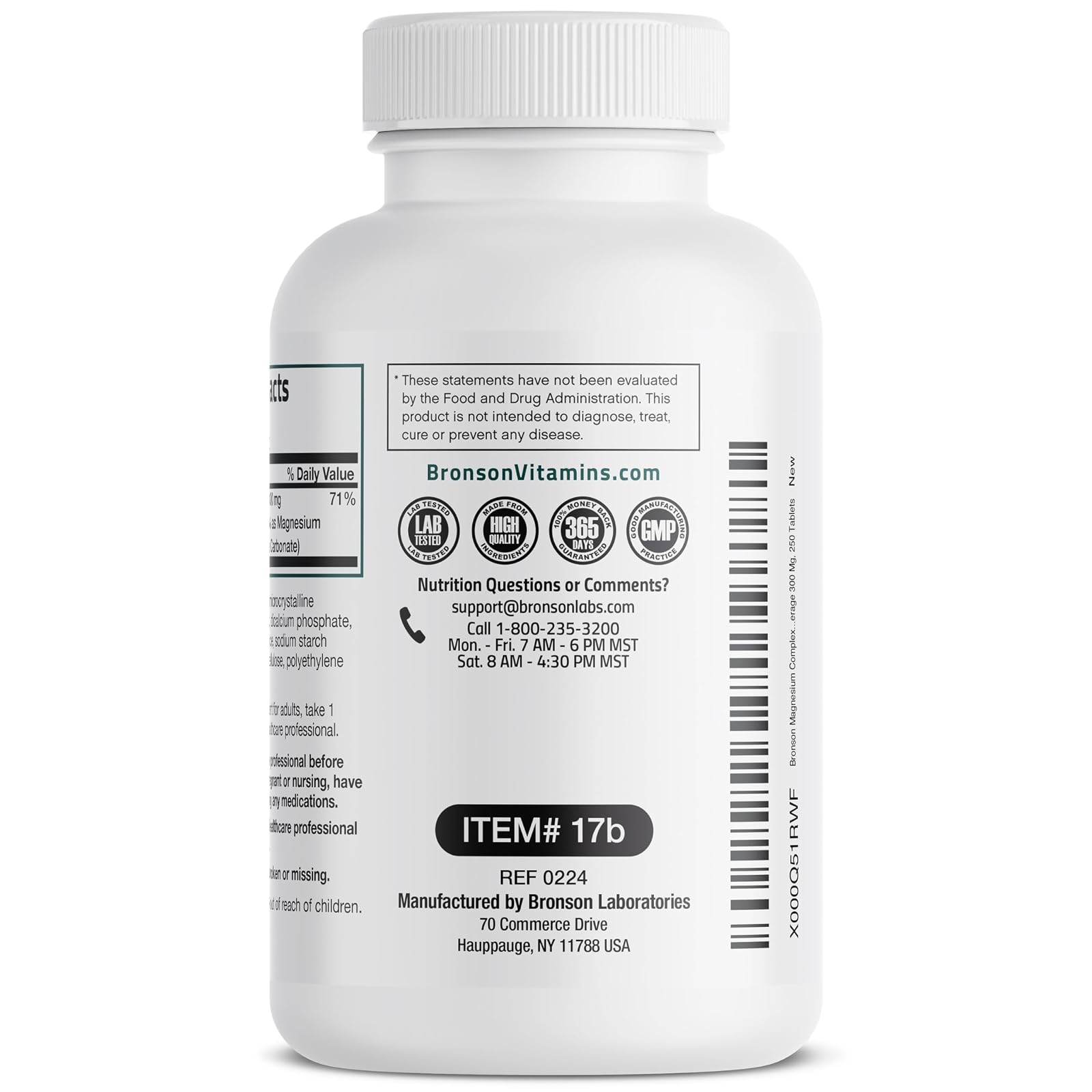 Bronson magnesium tablets for daily wellness