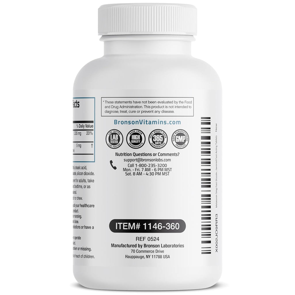 Bronson melatonin for improved sleep quality