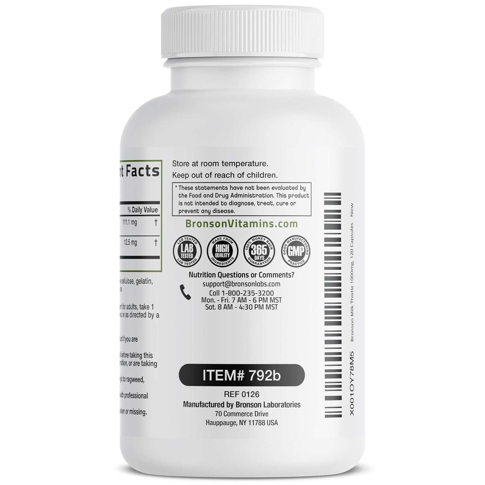 Bronson milk thistle antioxidant properties