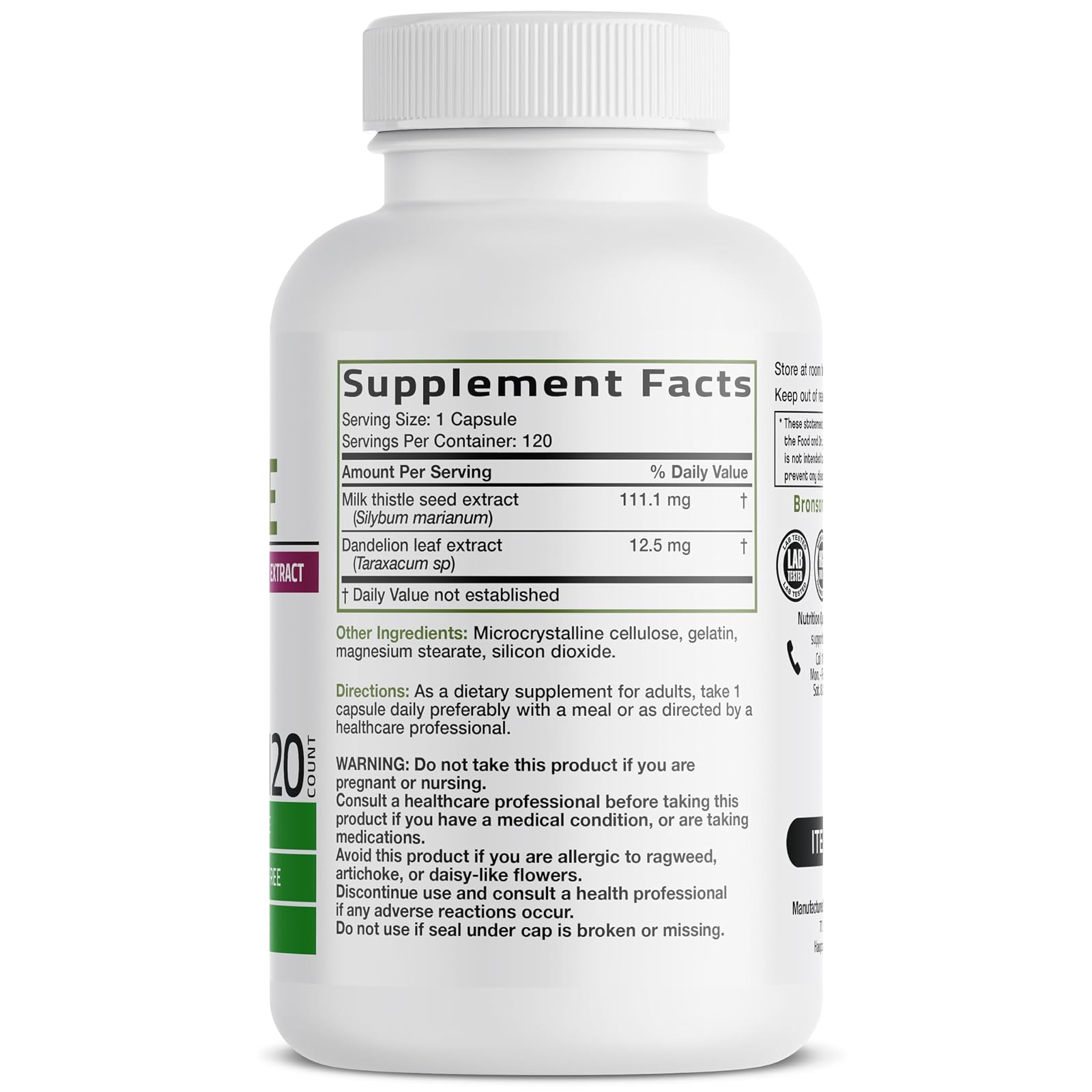 Bronson milk thistle extract benefits