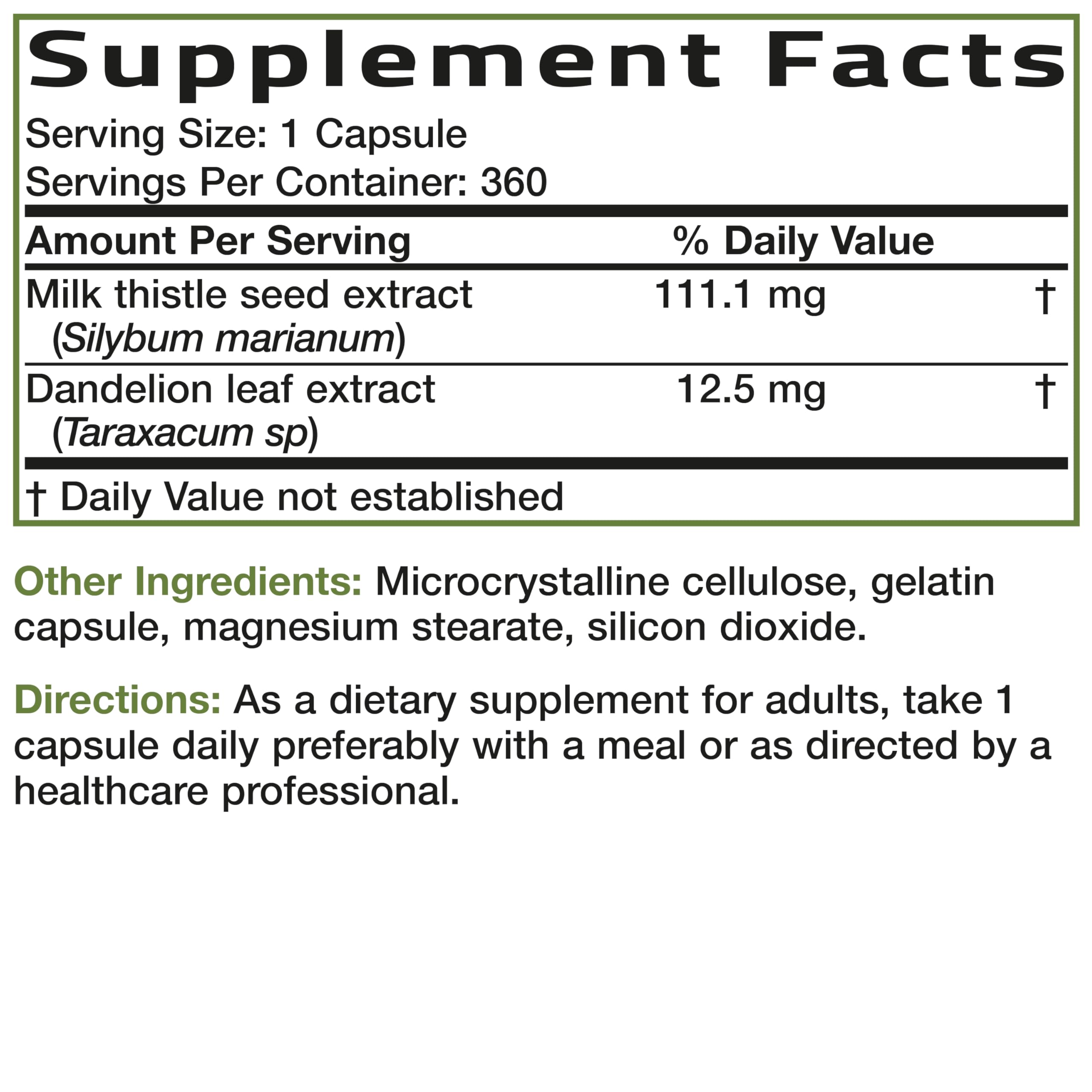 Bronson milk thistle for daily wellness