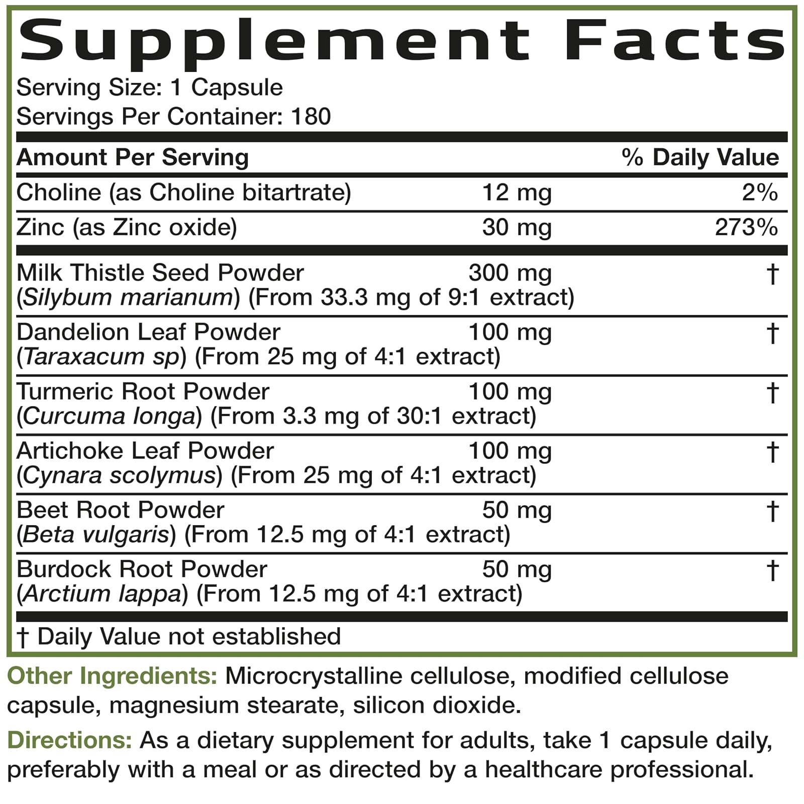 Bronson milk thistle for overall wellness