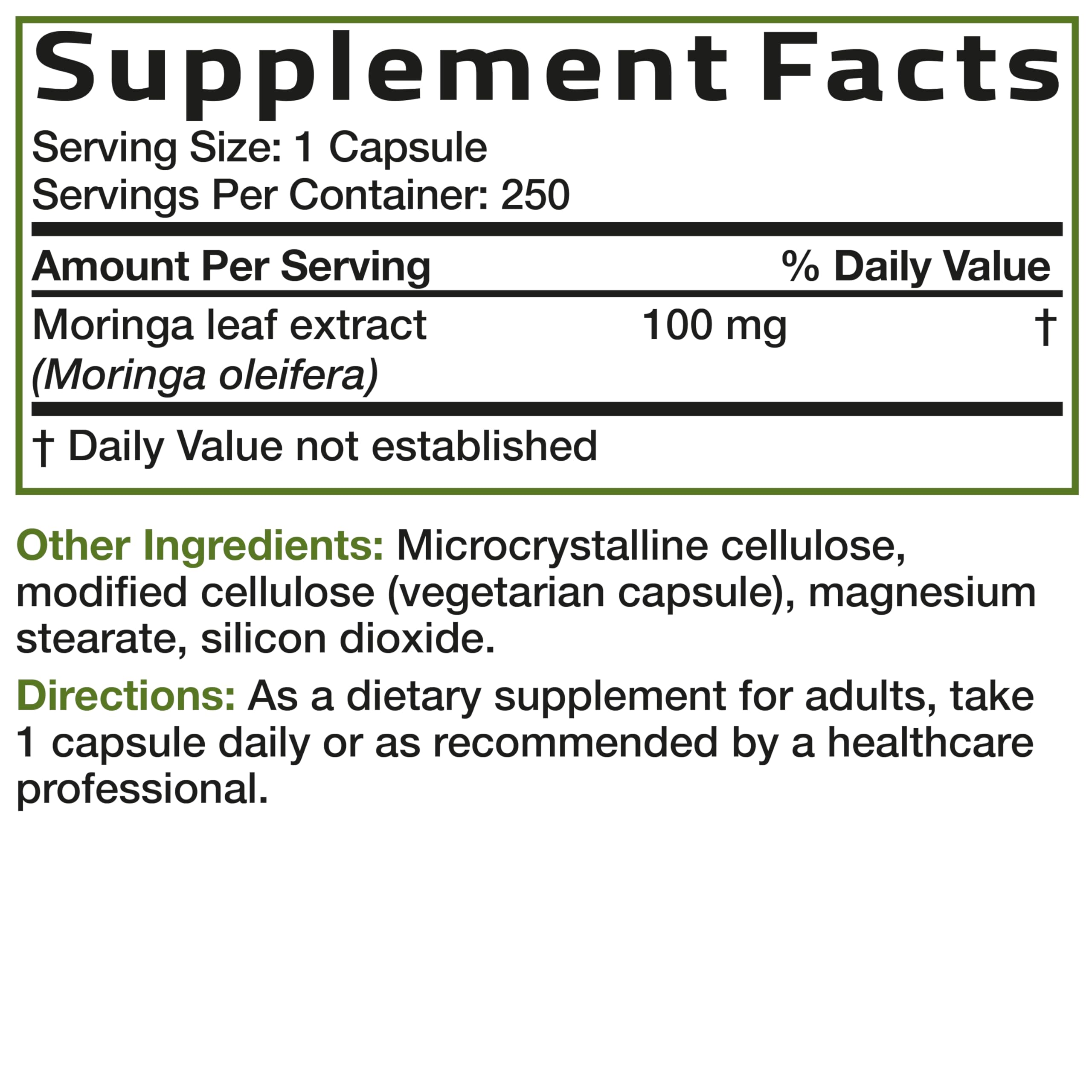 Bronson moringa capsules for stress relief