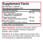 Bronson Resveratrol Complex promotes overall health