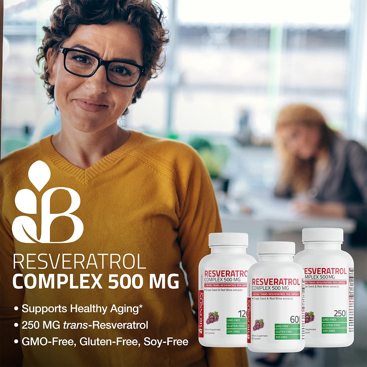 Bronson Resveratrol Complex supports healthy aging