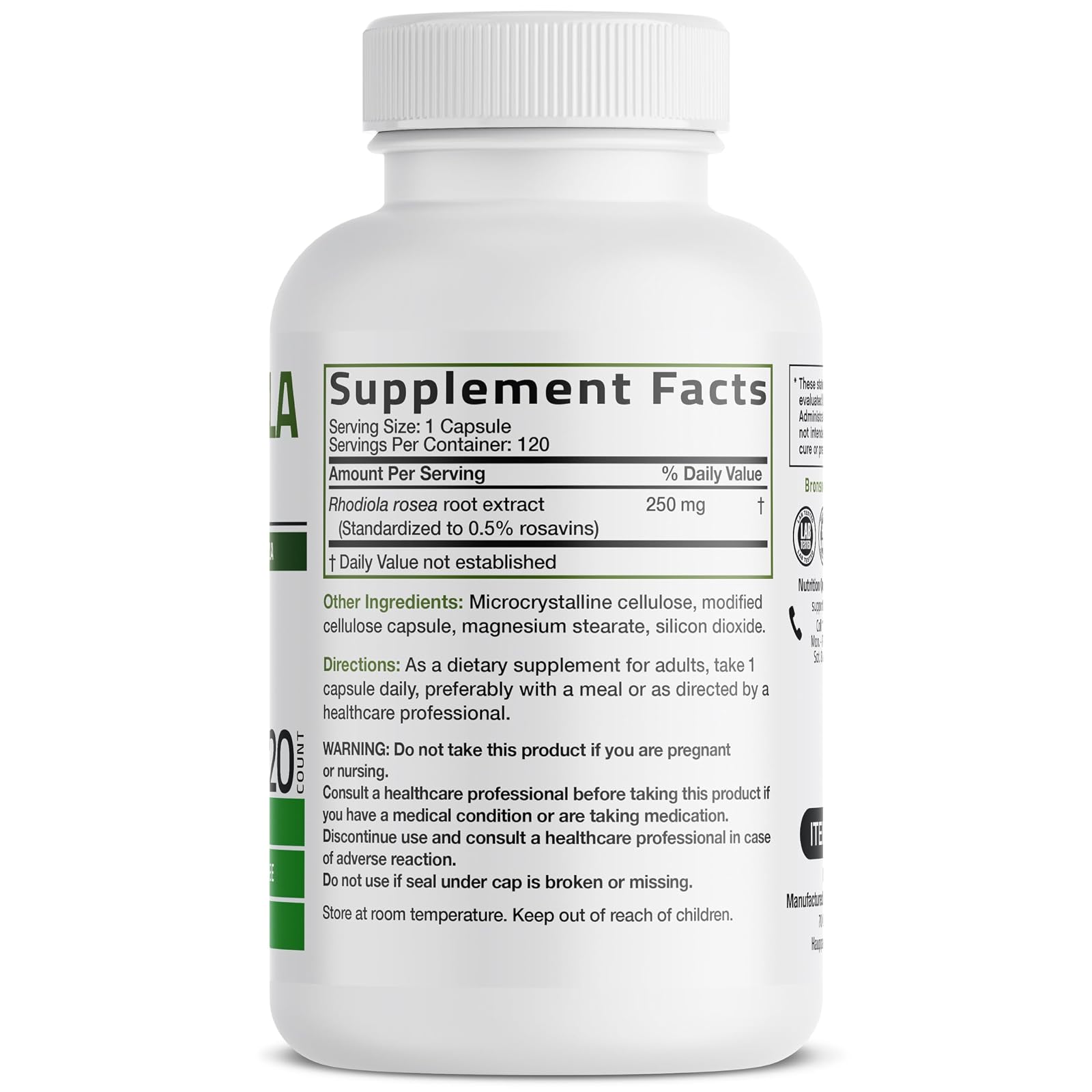 Bronson rhodiola for enhanced energy