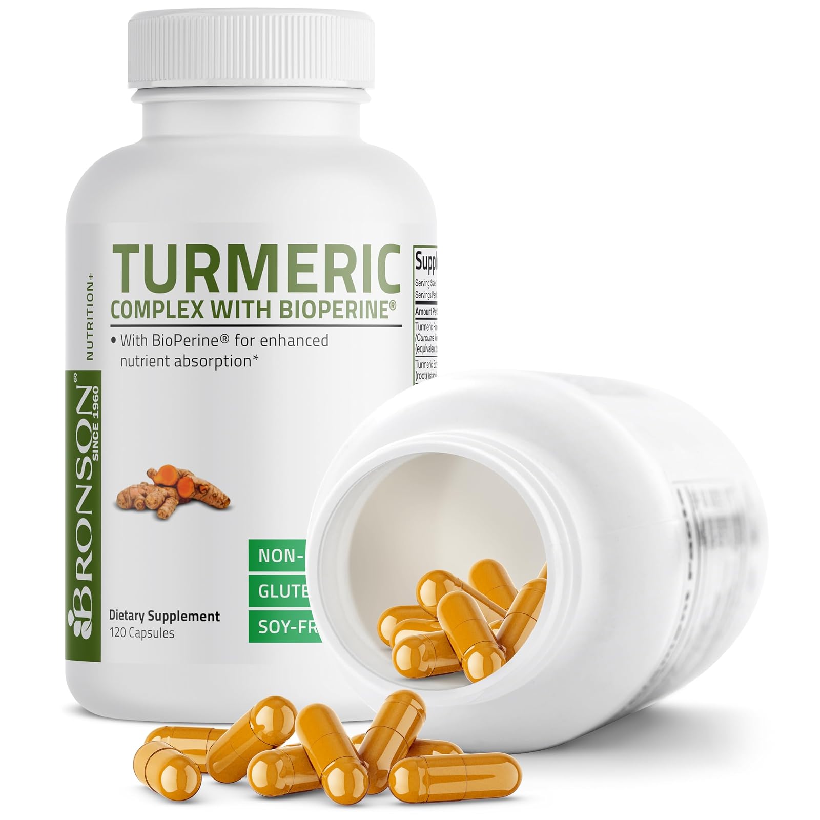 Bronson turmeric capsules with BioPerine