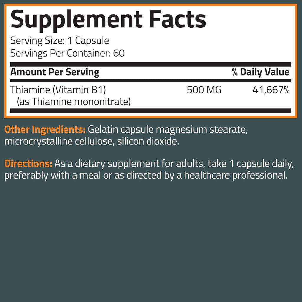 Bronson vitamin B1 for daily nutrition