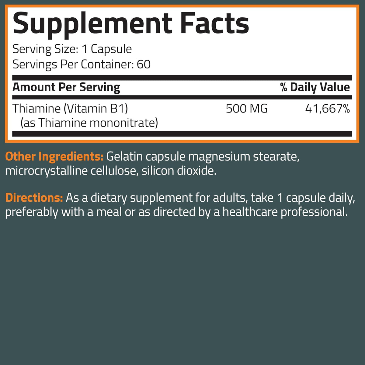 Bronson vitamin B1 for daily nutrition
