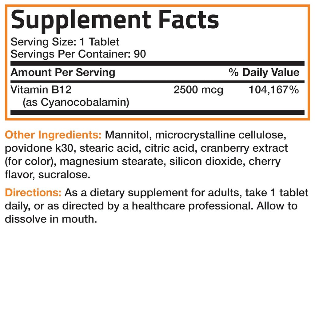 Bronson vitamin B12 for overall wellness