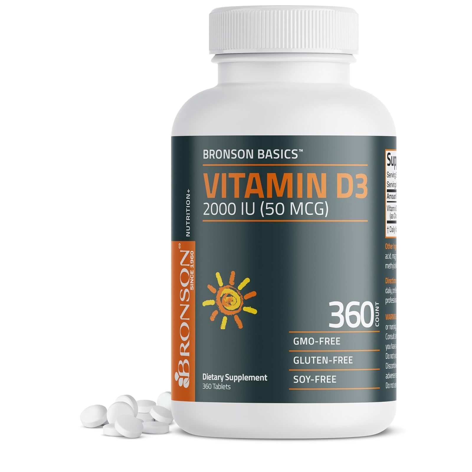 Bronson Vitamin D3 2000 IU tablets