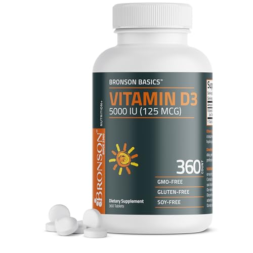 Bronson Vitamin D3 5000 IU tablets