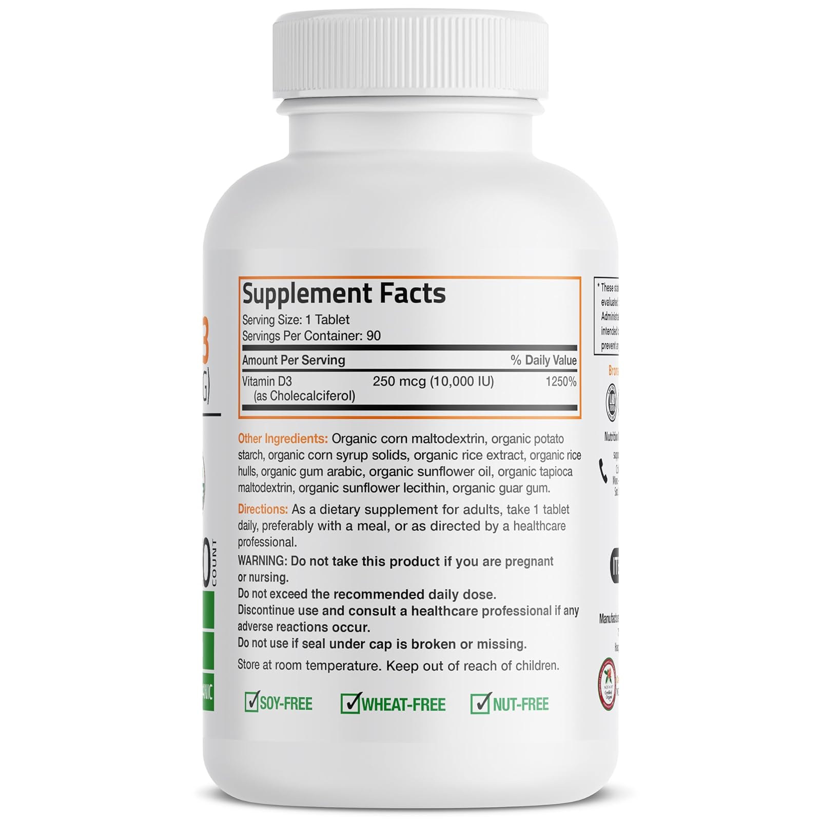 Bronson vitamin D3 for immune support