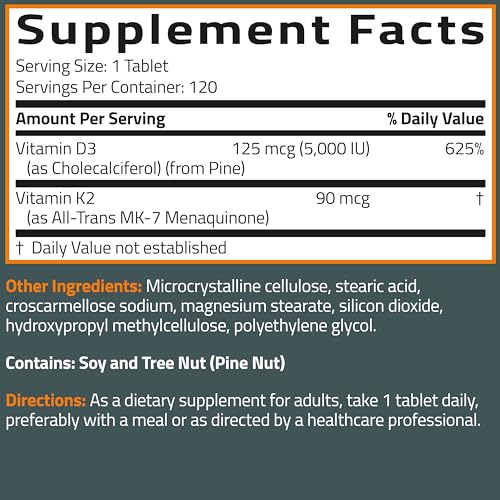 Bronson Vitamin K2+D3 for heart health