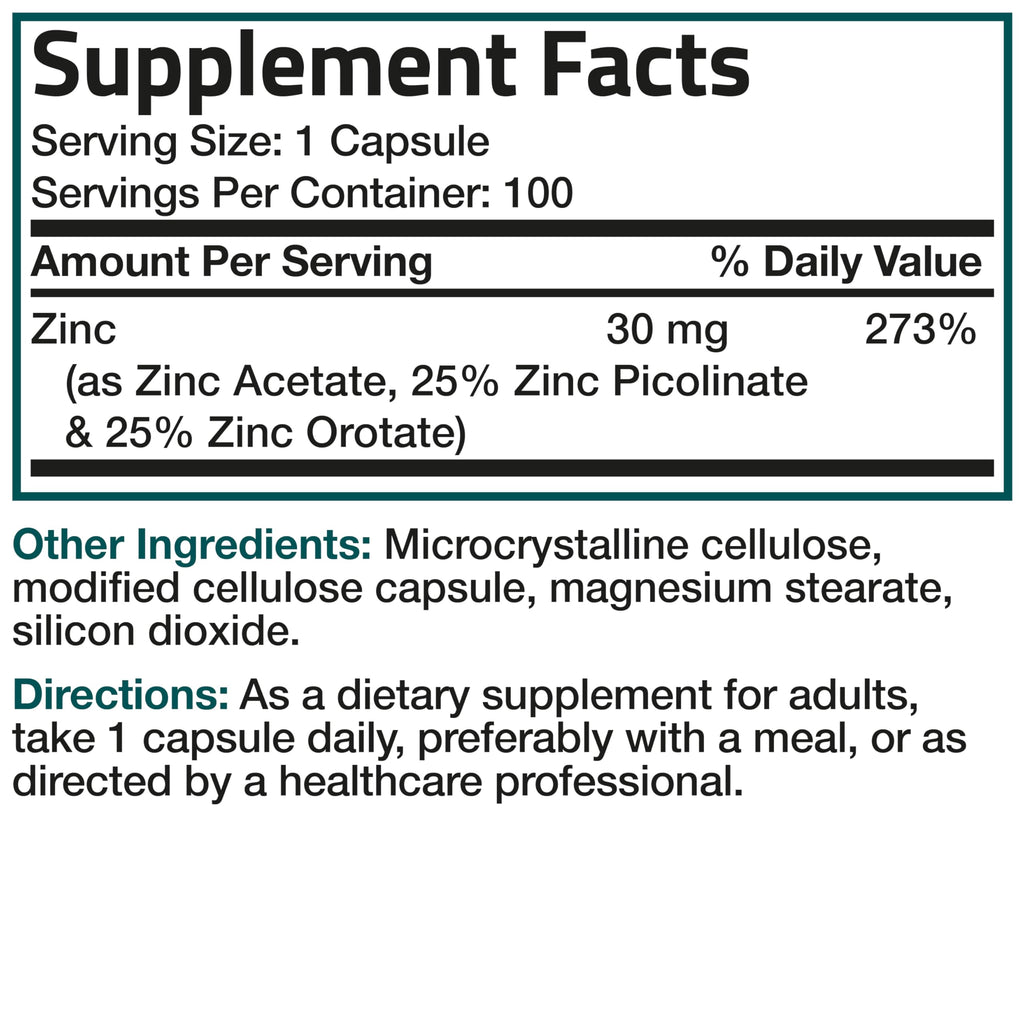 Bronson Zinc for optimal health