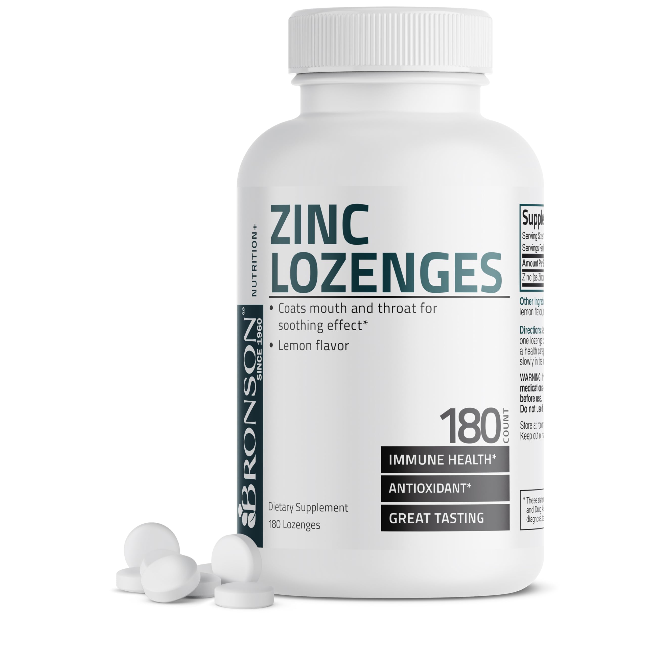 Bronson zinc lozenges for immunity