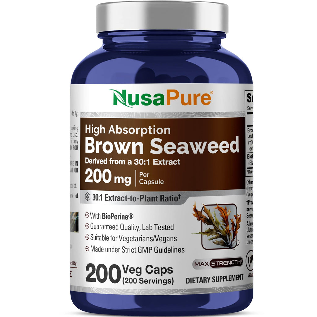 brown seaweed blended vitamin capsules
