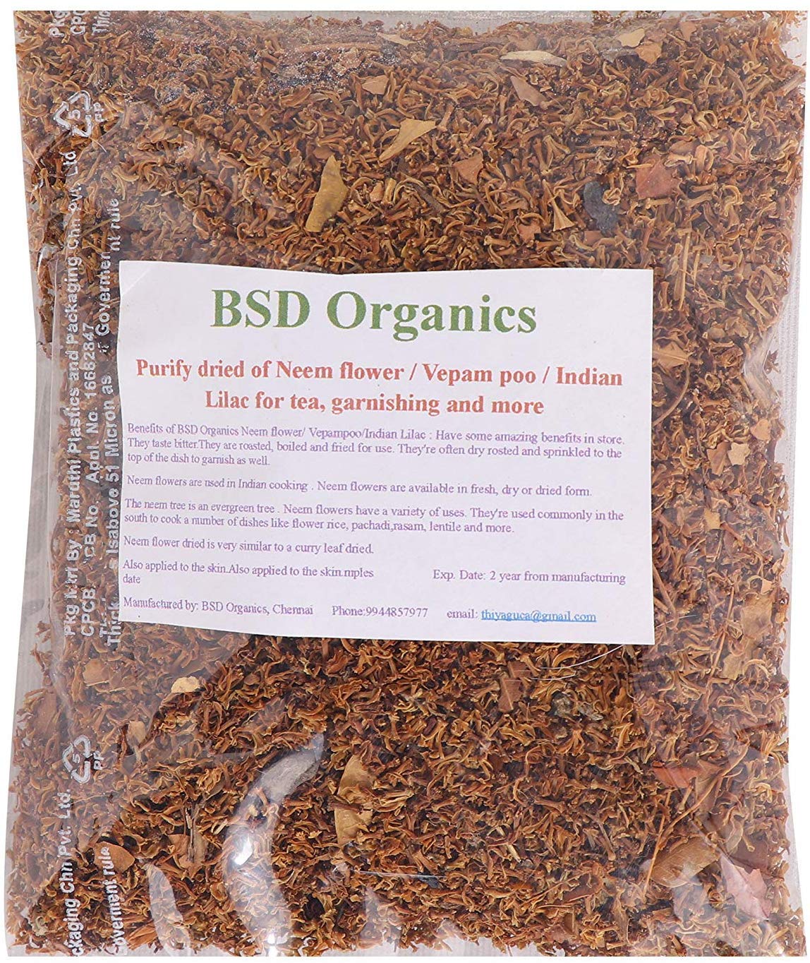 BSD Organics Neem Flower herbal tea