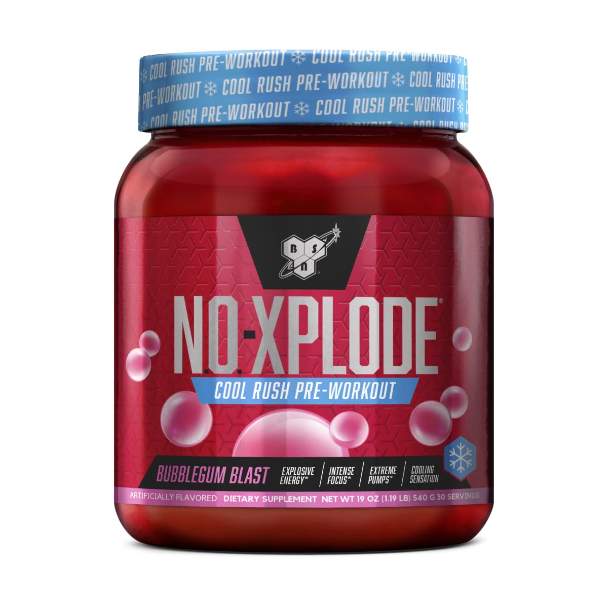 BSN pre-workout bubblegum blast flavor