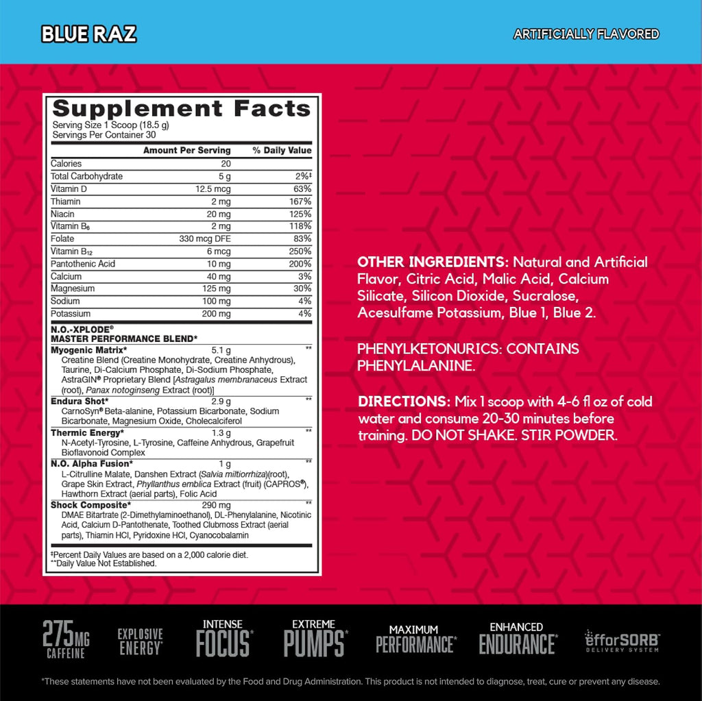 BSN pre-workout powder with 30 servings