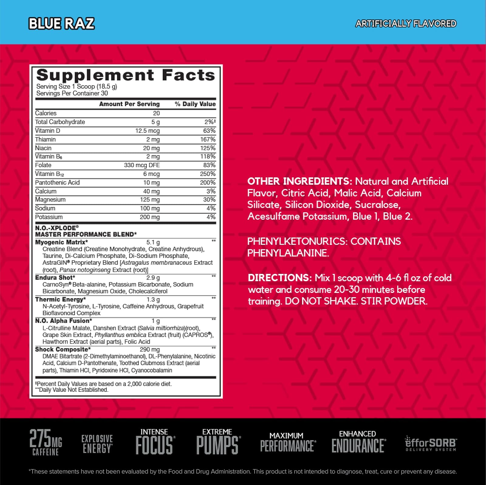 BSN pre-workout powder with 30 servings