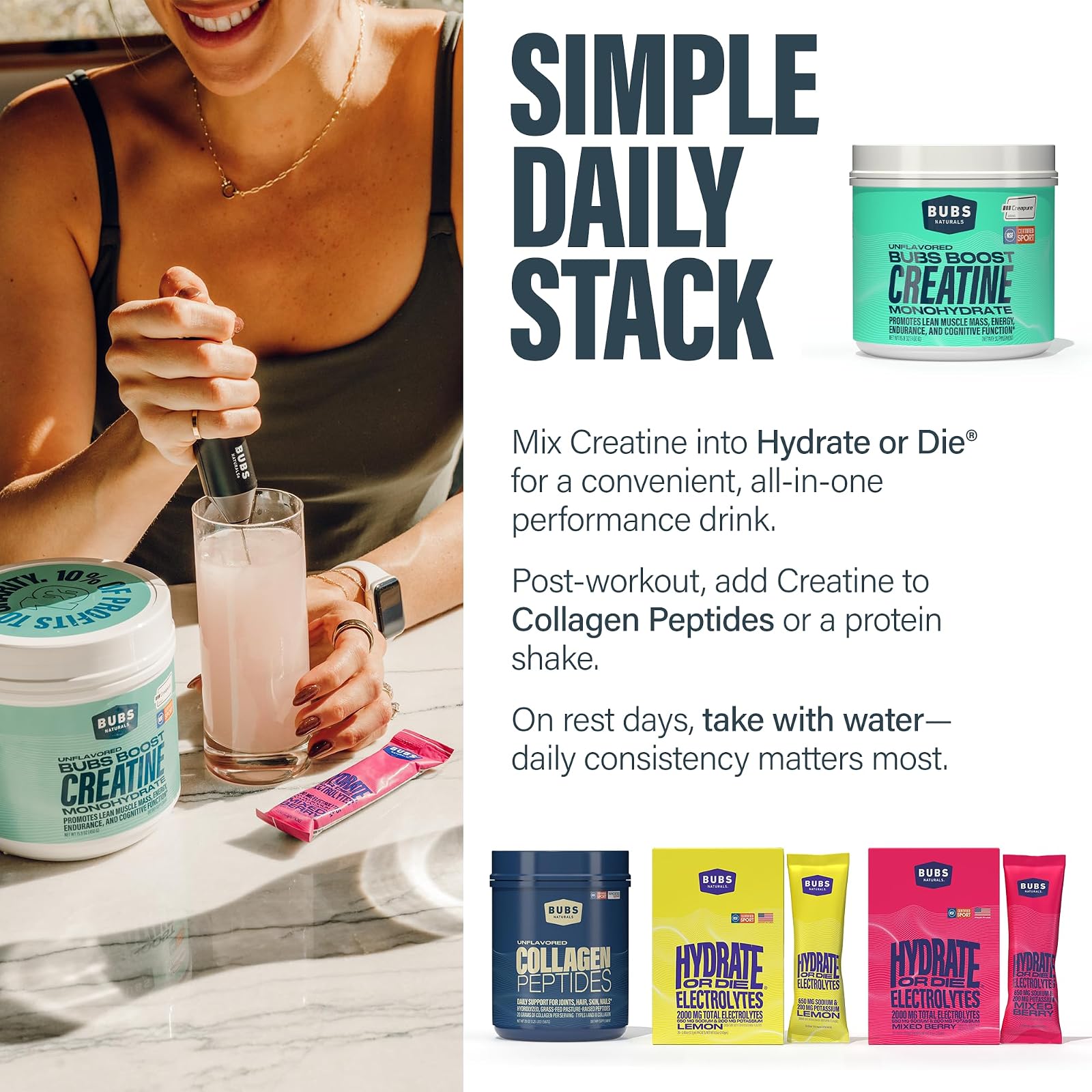 BUBS Boost creatine for endurance