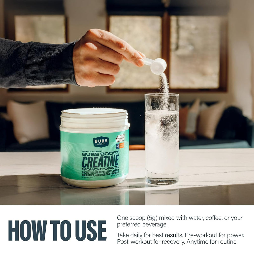 BUBS creatine for energy boost