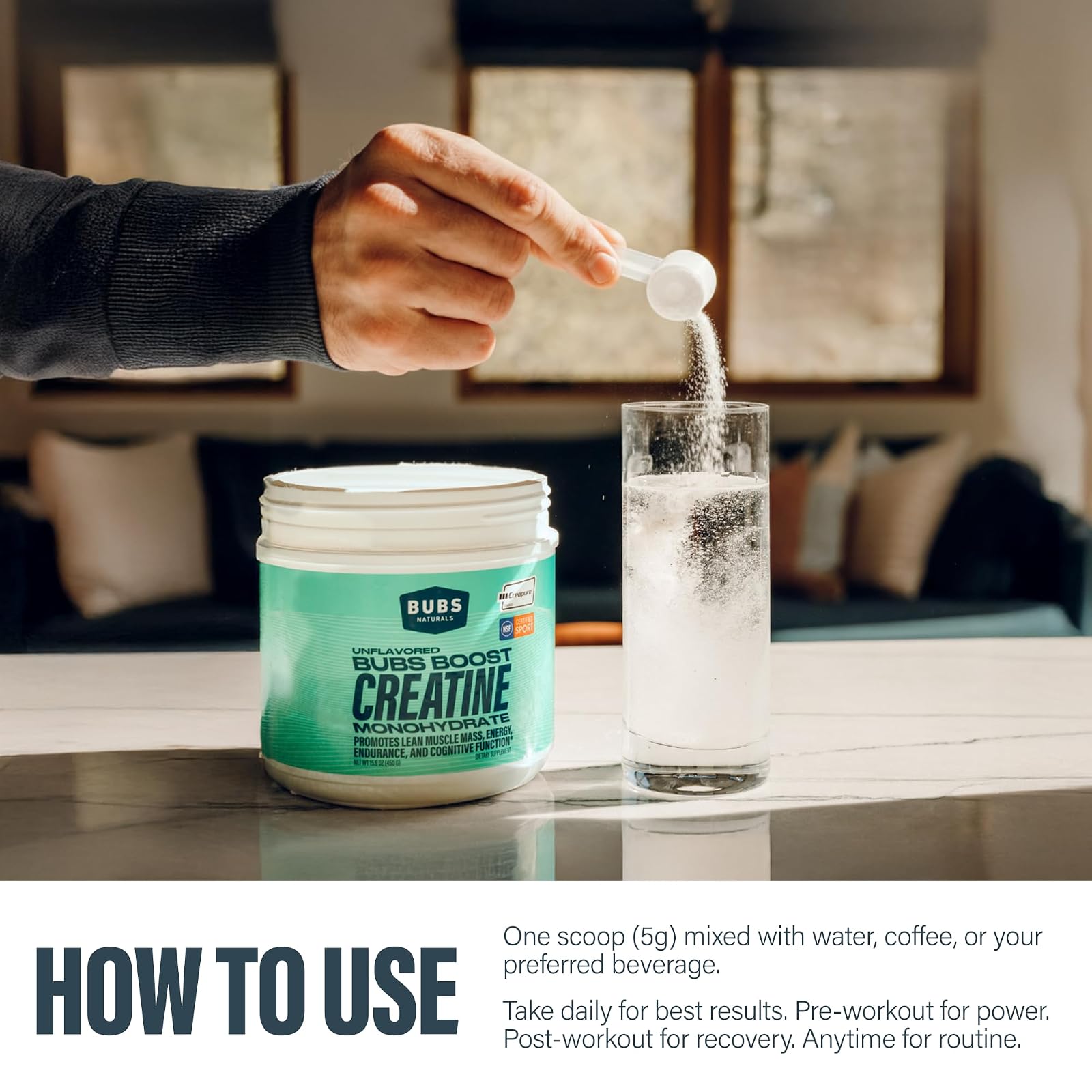 BUBS creatine for energy boost