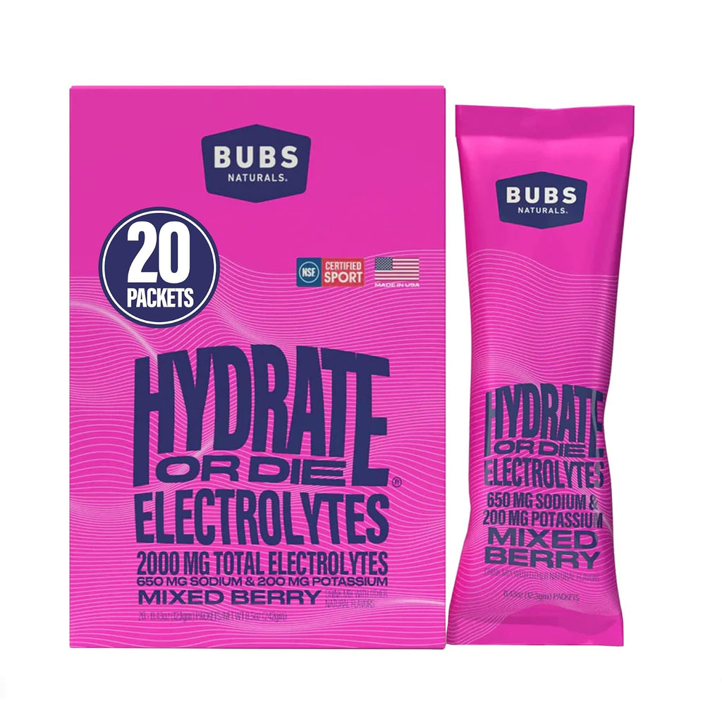 BUBS Naturals electrolyte powder for hydration