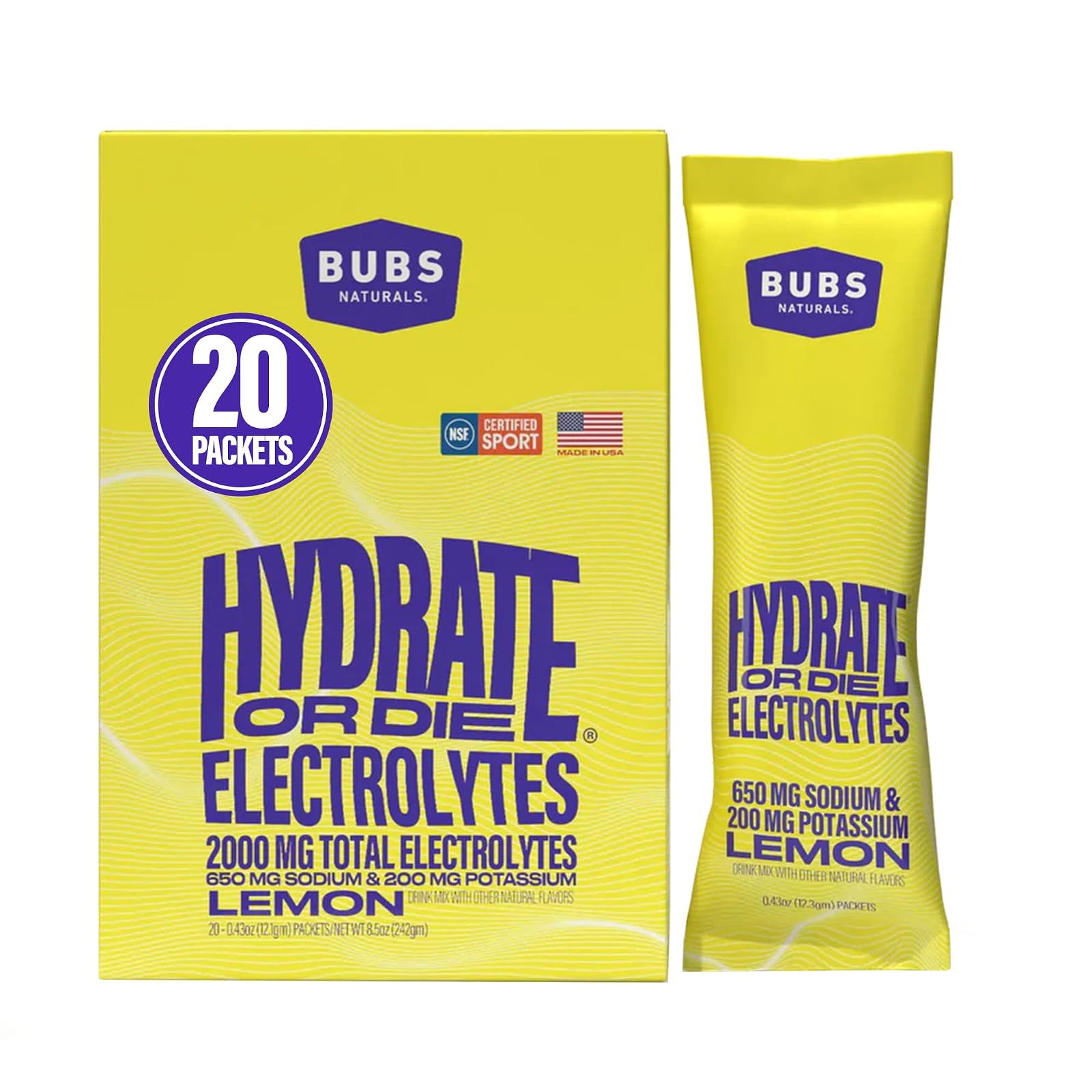 BUBS Naturals electrolyte powder hydration