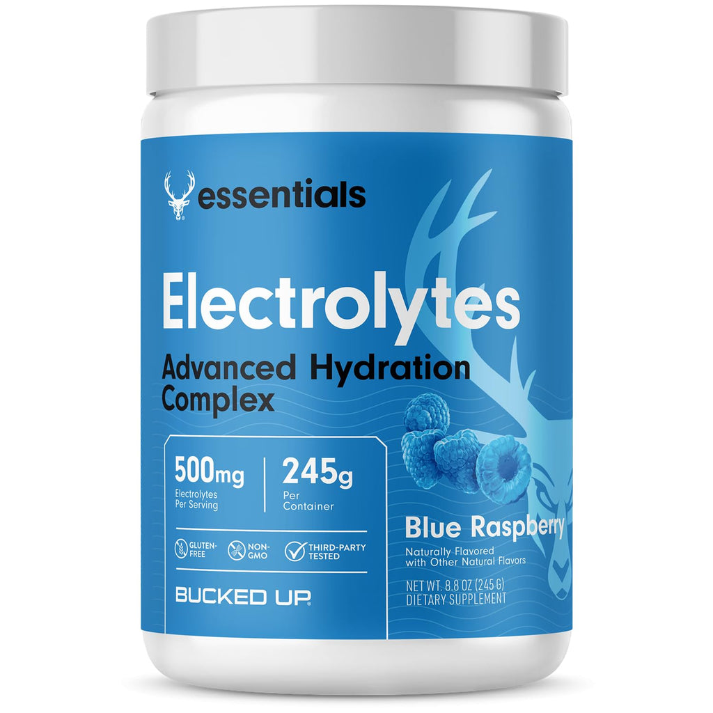 Bucked Up Essentials Blue Raspberry electrolytes