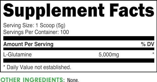Bucked Up l-glutamine 500 g supplement