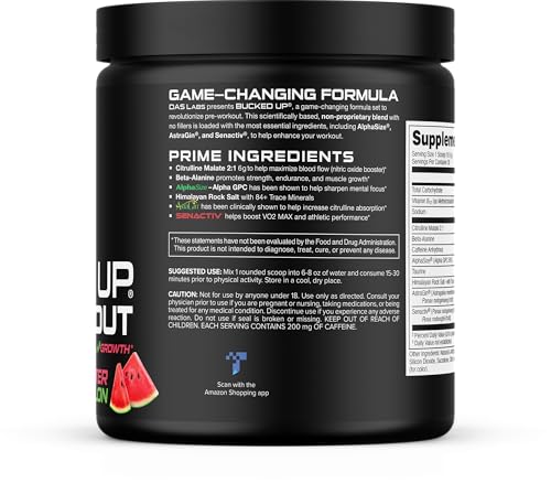 Bucked Up pre workout for intense training