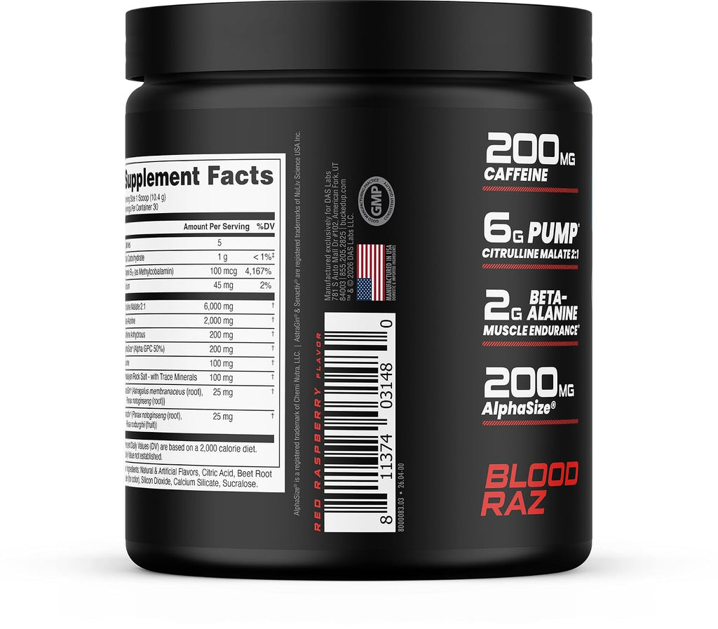 Bucked Up pre-workout for intense workouts