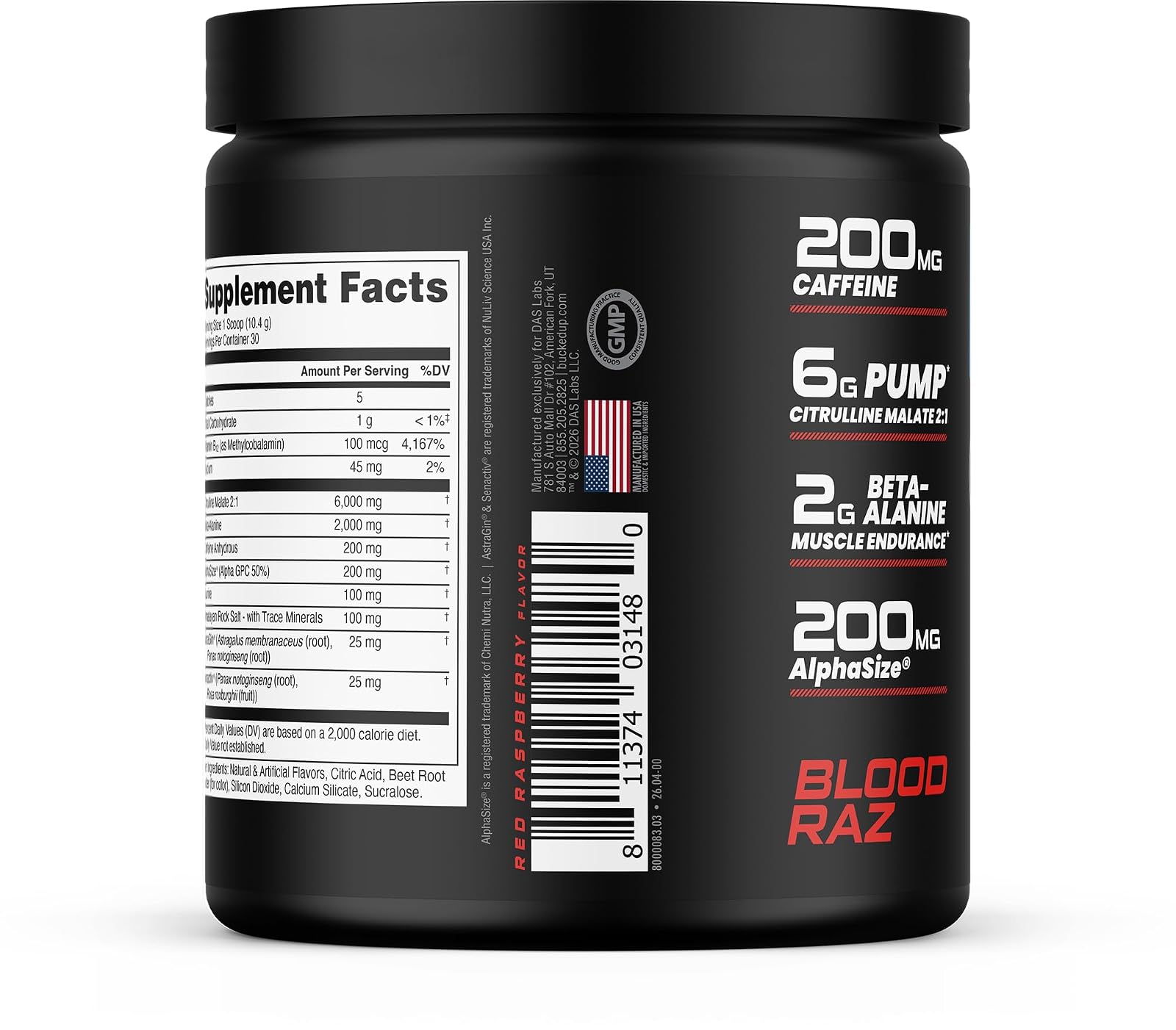 Bucked Up pre-workout for intense workouts
