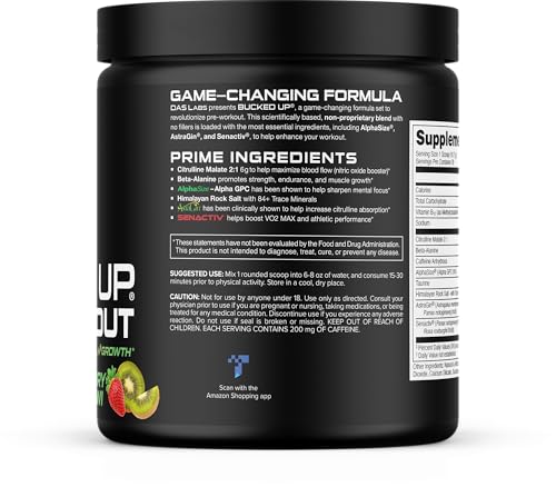 Bucked Up pre-workout for muscle pump