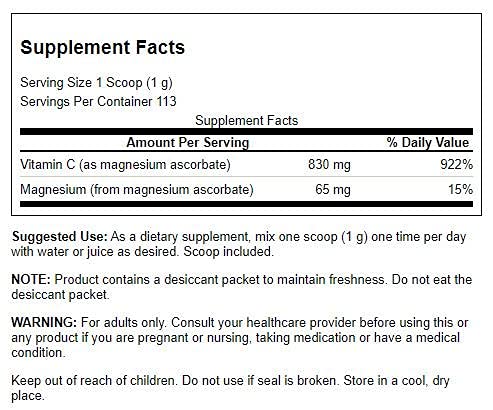 Buffered C with magnesium ascorbate