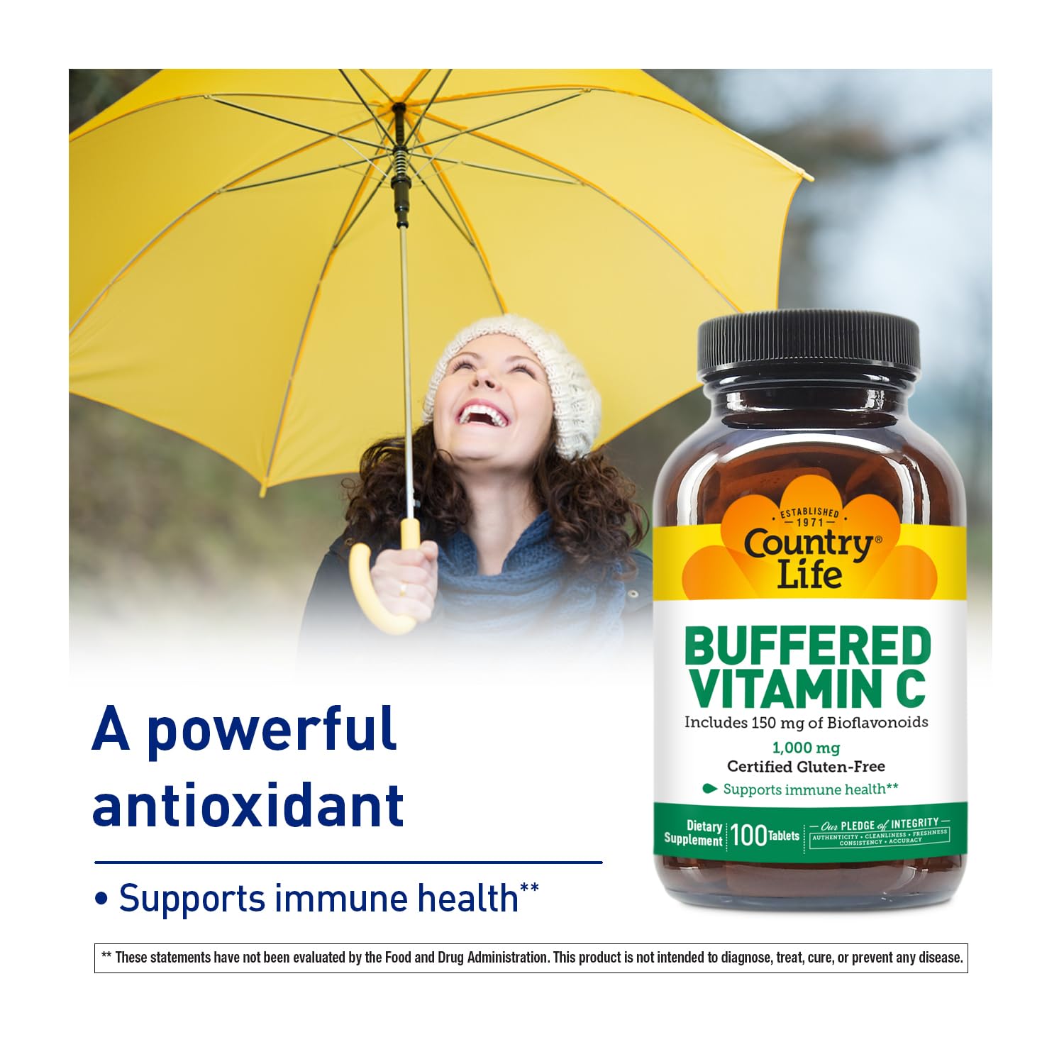 Buffered vitamin C for immune support