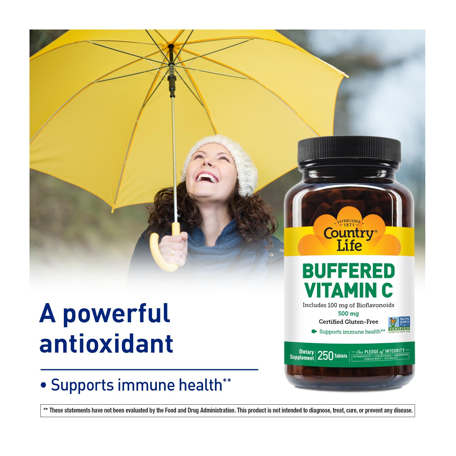 Buffered vitamin C with bioflavonoids