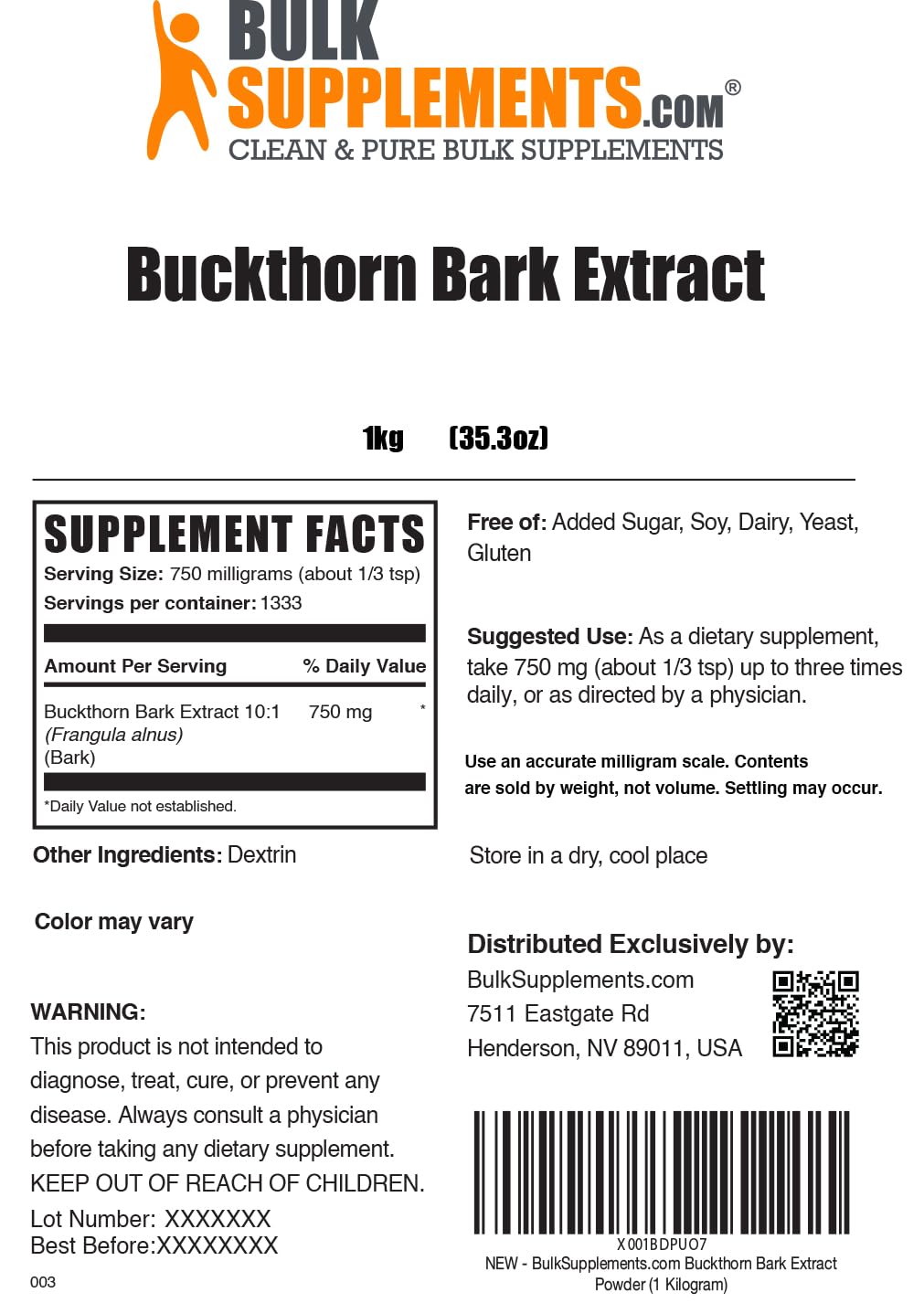 Bulk Buckthorn extract for daily use