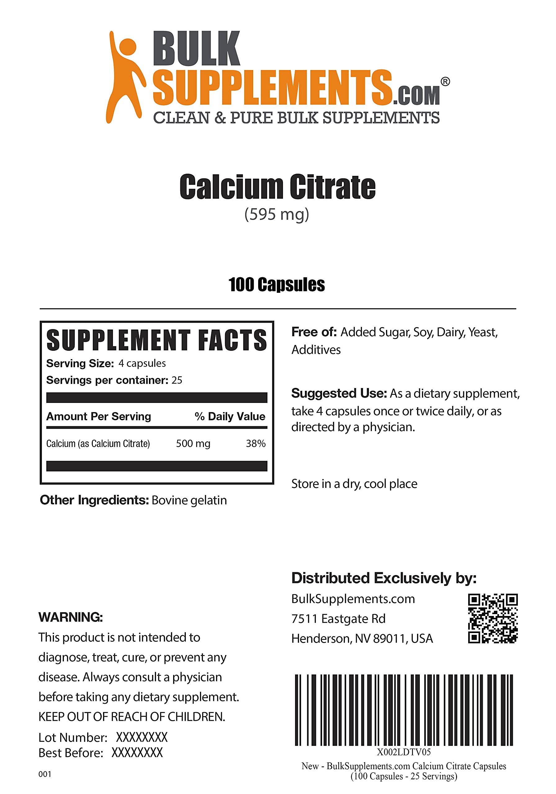 bulk calcium citrate for daily nutrition