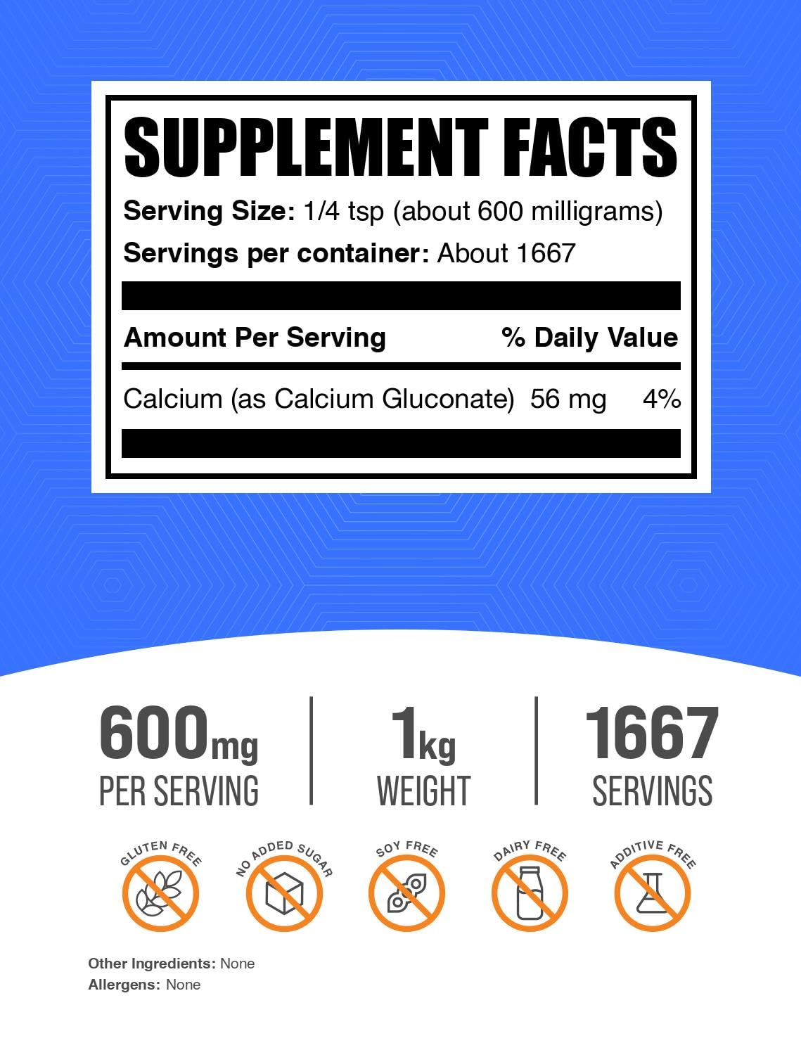 bulk calcium gluconate for health