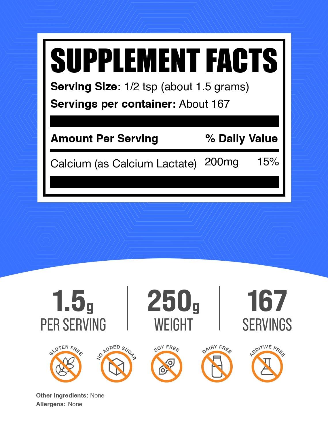 bulk calcium lactate for strong bones