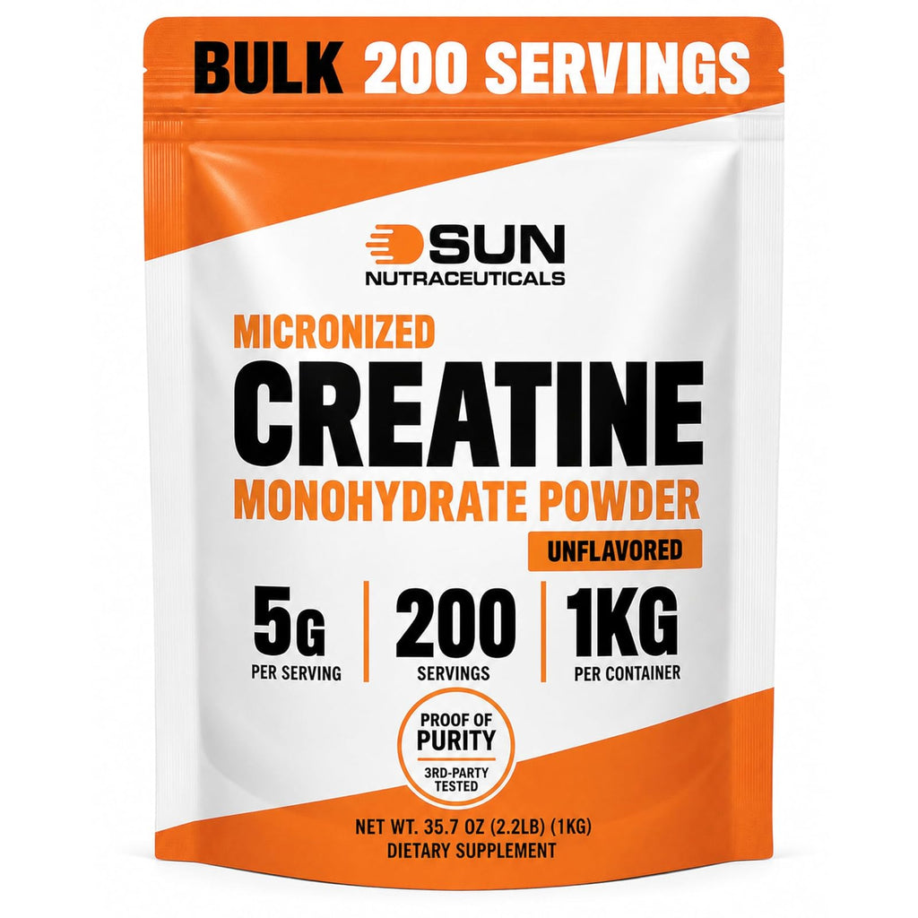 Bulk creatine monohydrate unflavored powder