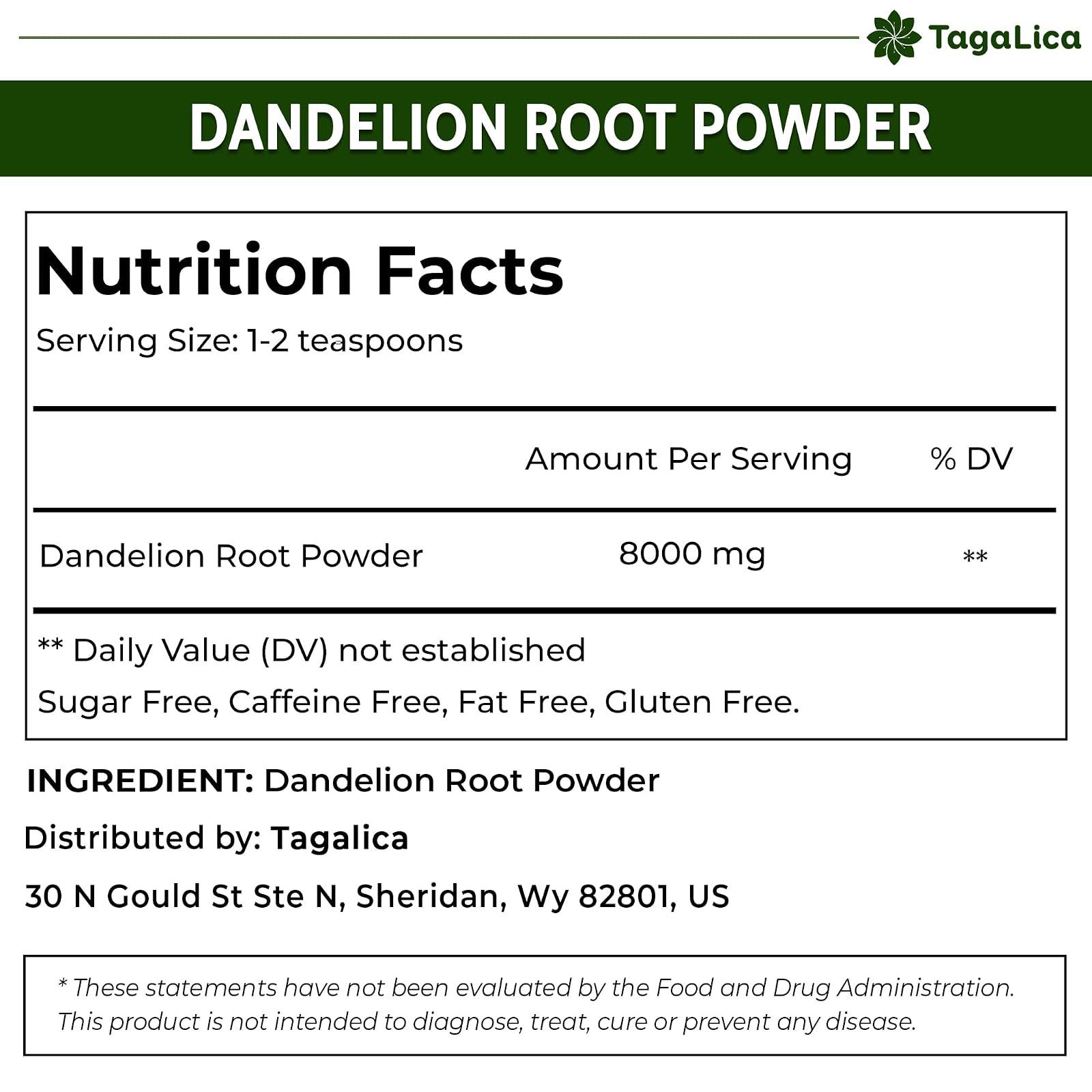 bulk dandelion root powder for cooking