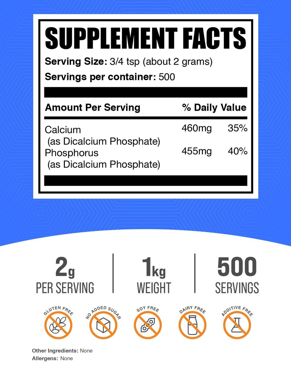 Bulk dicalcium phosphate supplement benefits