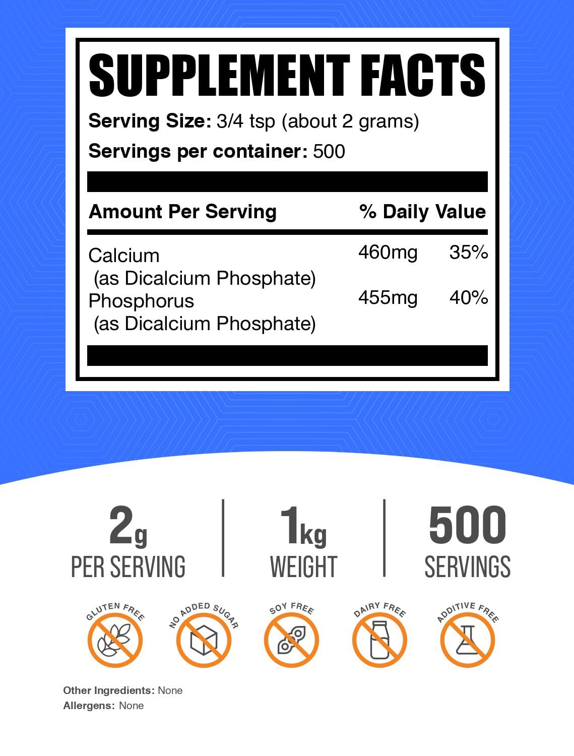Bulk dicalcium phosphate supplement benefits