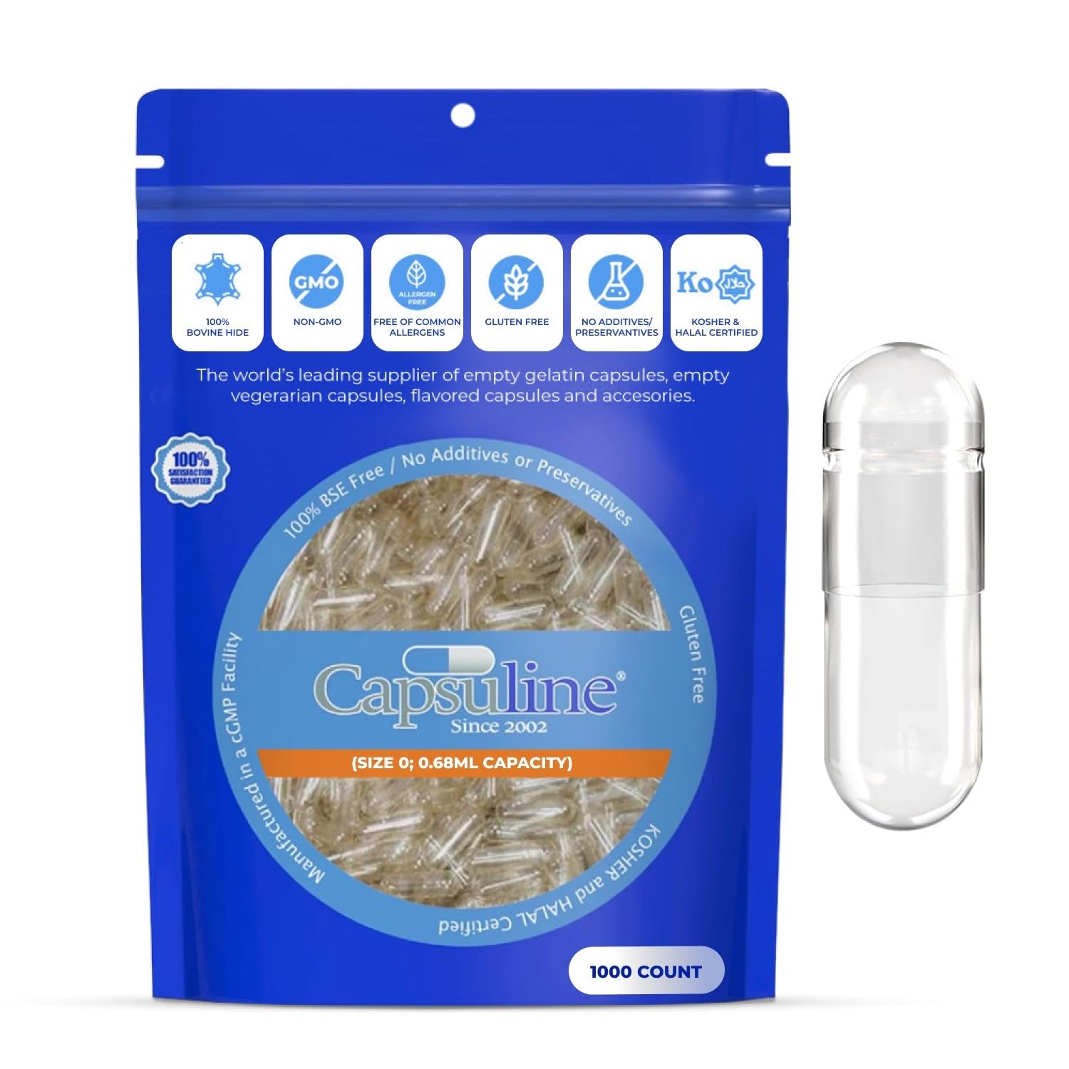 Bulk empty capsules for custom multivitamin blends