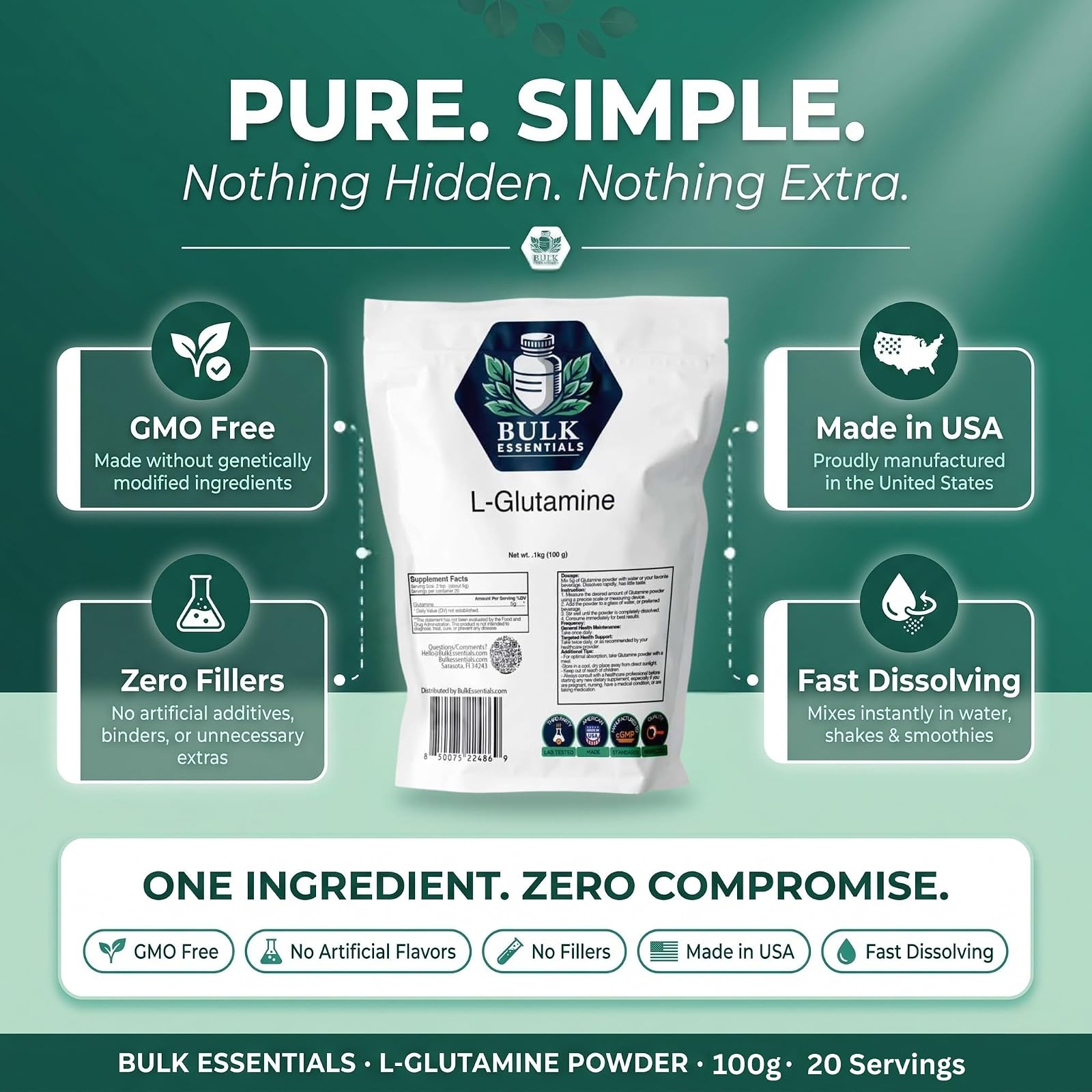 Bulk Essentials L-Glutamine supplement
